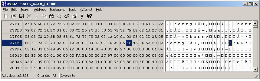 Save the file, and close xvi32.